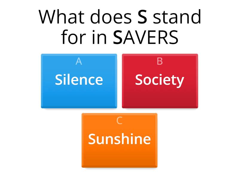 SAVERS - Quiz
