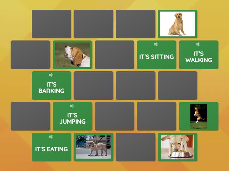 PRESENT CONTINUOUS - Matching pairs