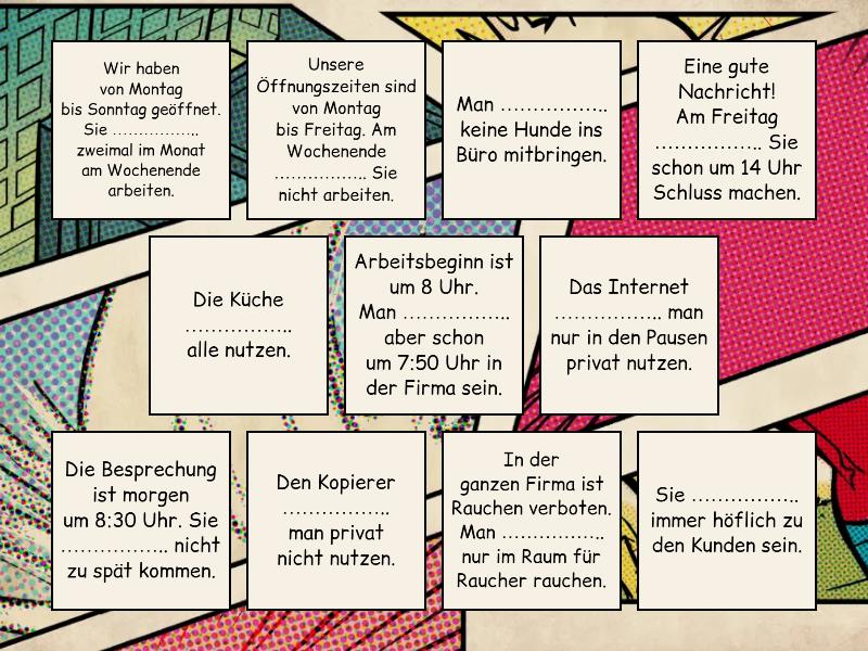 REGELN AM ARBEITSPLATZ - Flip tiles