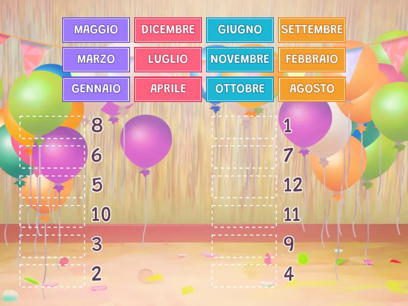 I MESI ed i loro NUMERI 2 - Match up