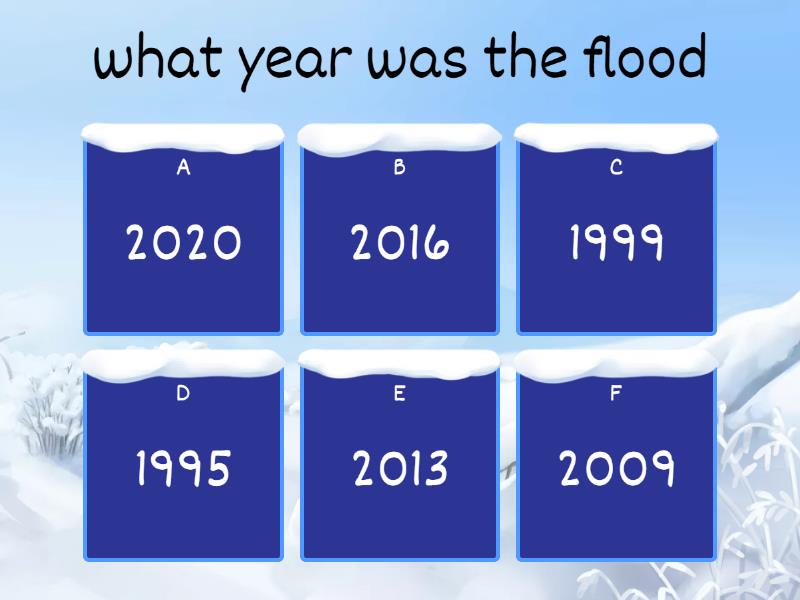 Flood - Quiz