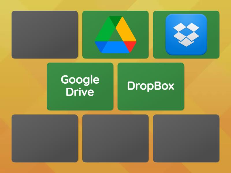 Match the examples of cloud computing applications with their icons - Parejas