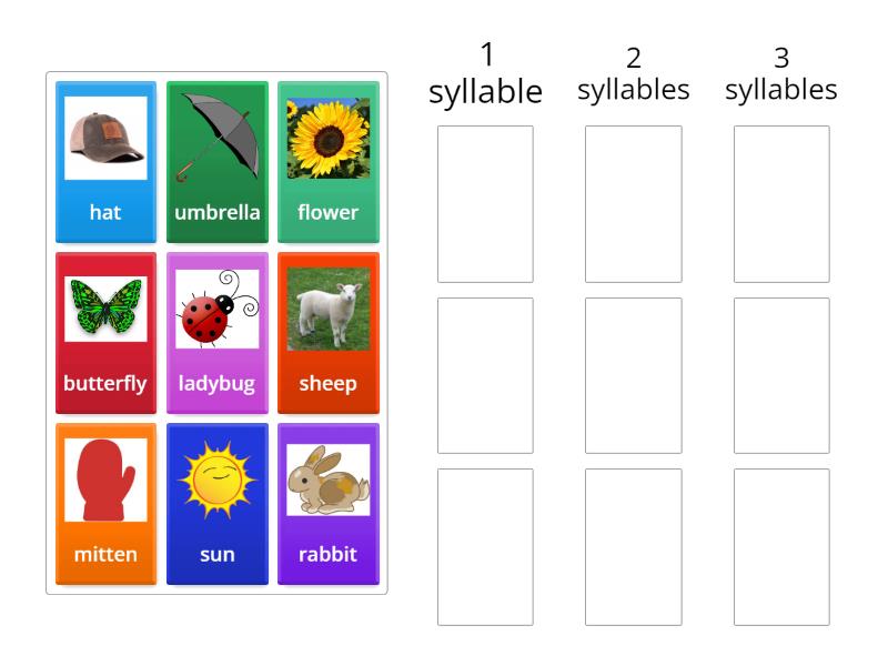 Syllables - Group sort
