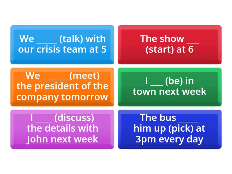 present simple/present continous - Flip tiles