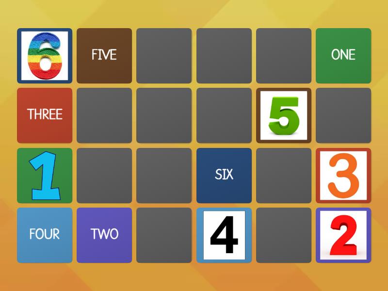 MEMORY GAME NUMBERS FROM 1 TO 12 - Matching pairs