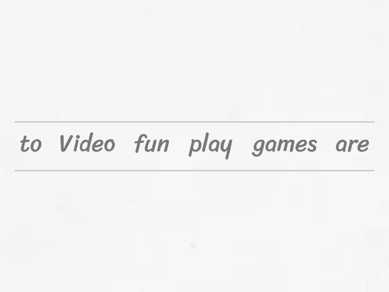 Video games - TTC - Unjumble