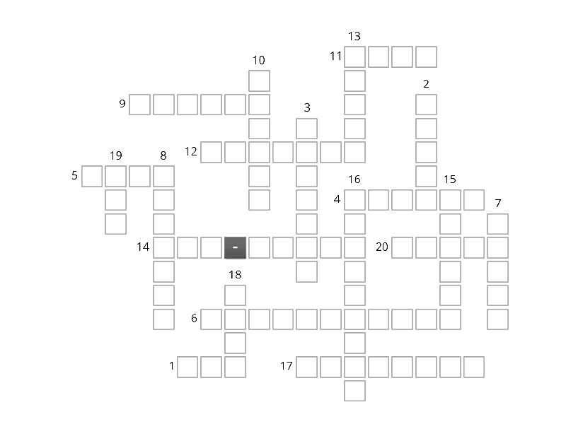 FOOD VOCAB - Crossword
