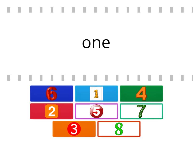 FF Starter. Numbers 1-8 - Find the match