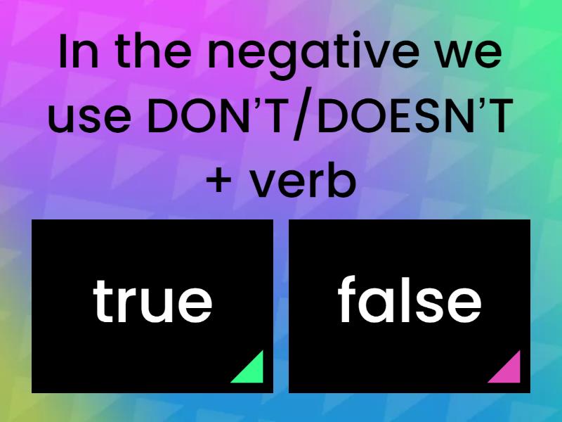 PRESENT SIMPLE: Theory revision - Quiz
