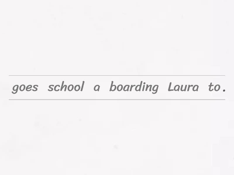 GG2 Boarding school voc - Unjumble