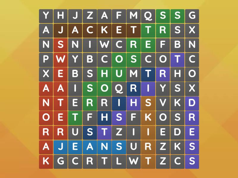 Crosswords (find 10 words) - Wordsearch