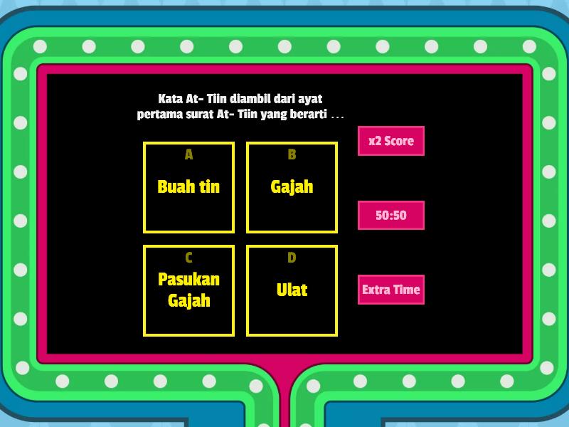 PILIHLAH SALAH SATU JAWABAN YANG BENAR ! - Gameshow quiz