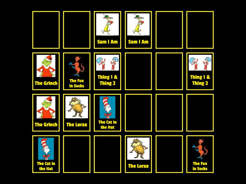 Dr. Seuss - Matching pairs