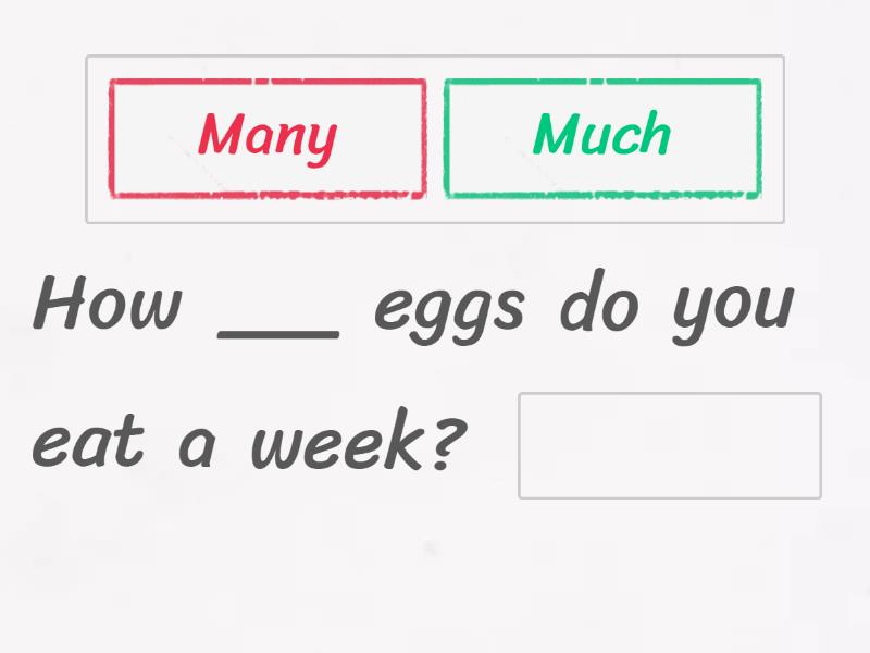 Question How much many - Complete the sentence