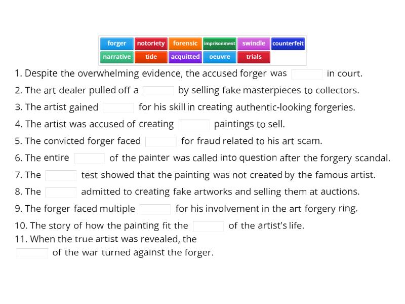 The art forger who tricked the Nazis. Ted Ed Video - Complete the sentence