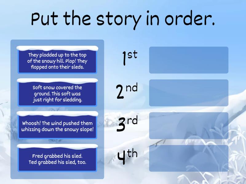 Story Scramble: Sledding - Rank order