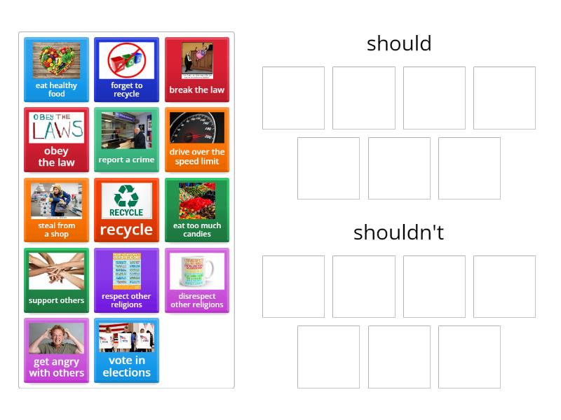 Should/shouldn't - Group sort