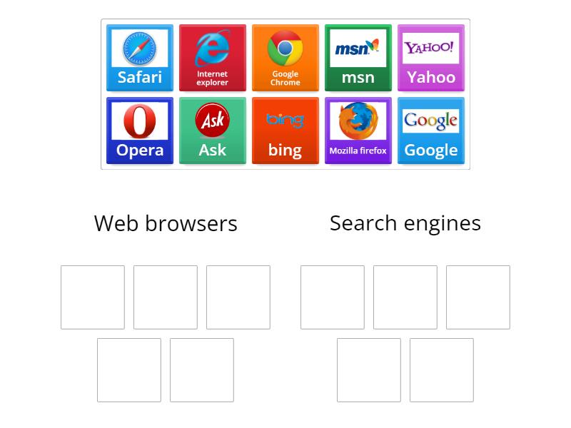 Grade 06 - Search engines and web browsers - Group sort