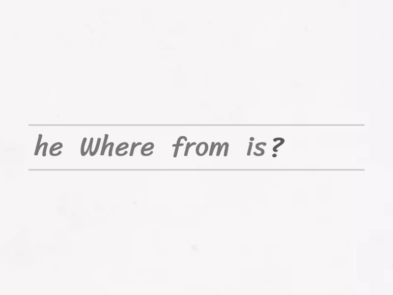 de Verb TO BE - Intro - Unjumble