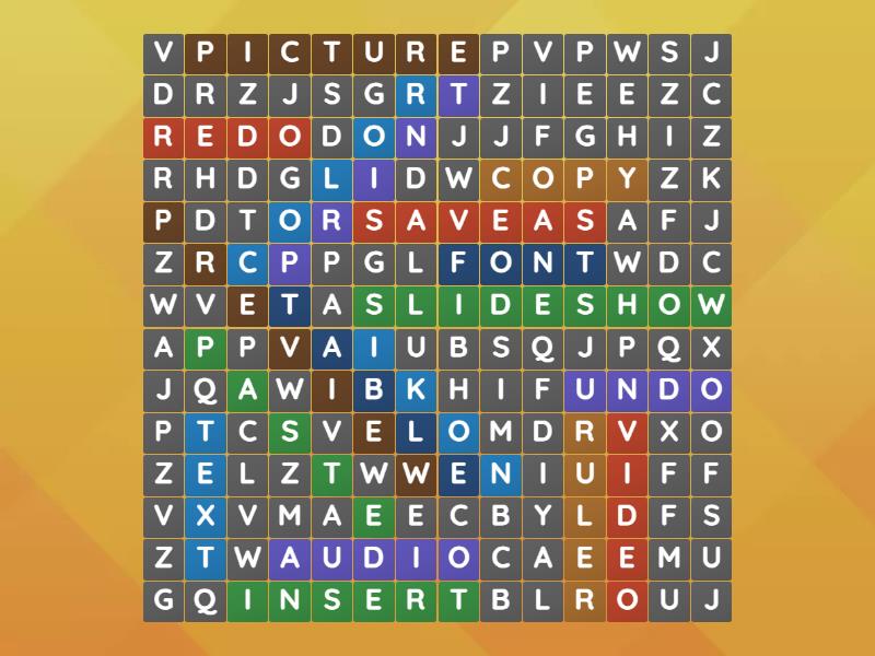 Sub menu pada Powerpoint - Wordsearch