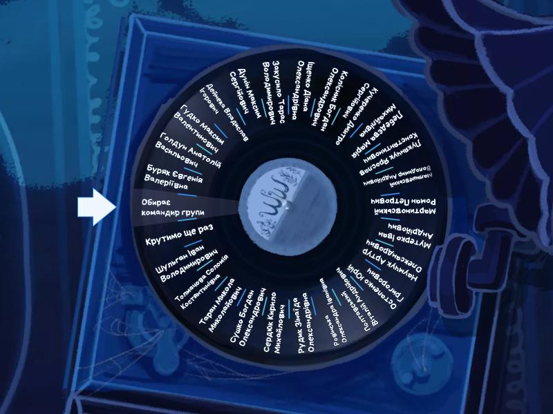 Список 321, обираємо хто відповідає - Spin the wheel