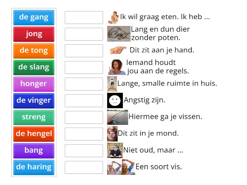 Zing-woord - Match up