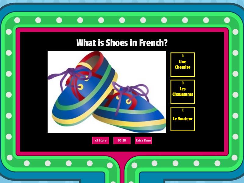 Clothes in French - Gameshow quiz