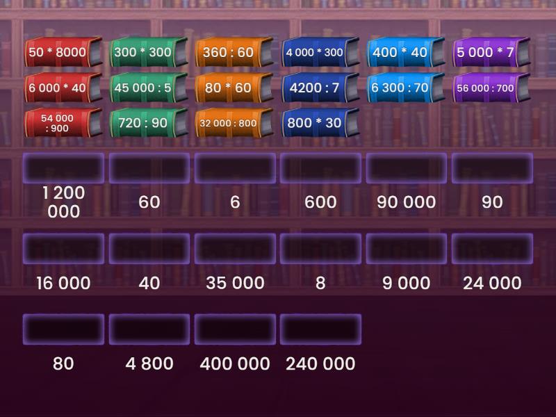 Zahlen mit Nullen multiplizieren und dividieren - Une las parejas