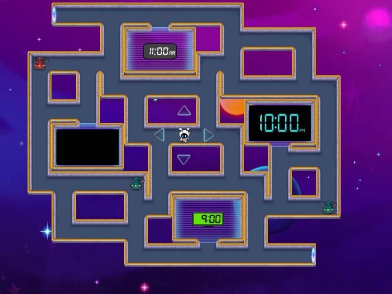 Telling Time - Maze Chase - تتبع المتاهة
