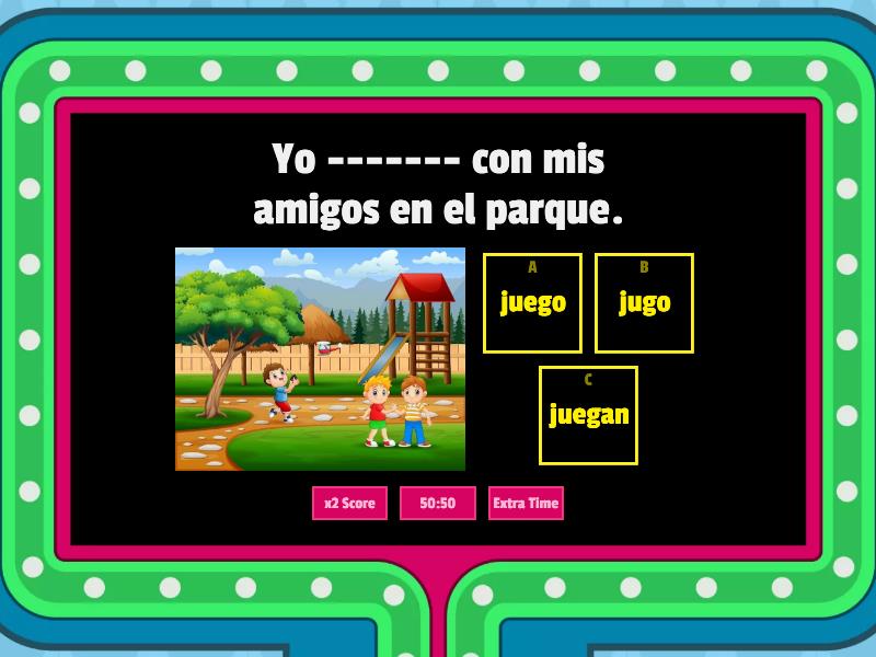 Repaso de presente e ir a + infinitivo - Gameshow quiz