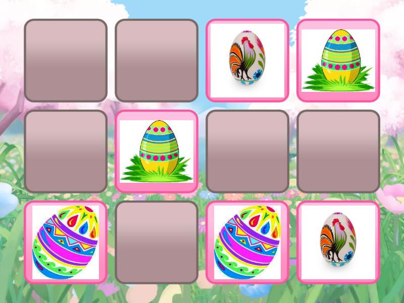 Find the same eggs - Matching pairs