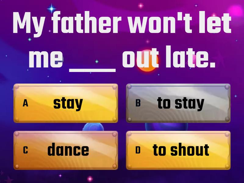 Causative verbs - Cuestionario