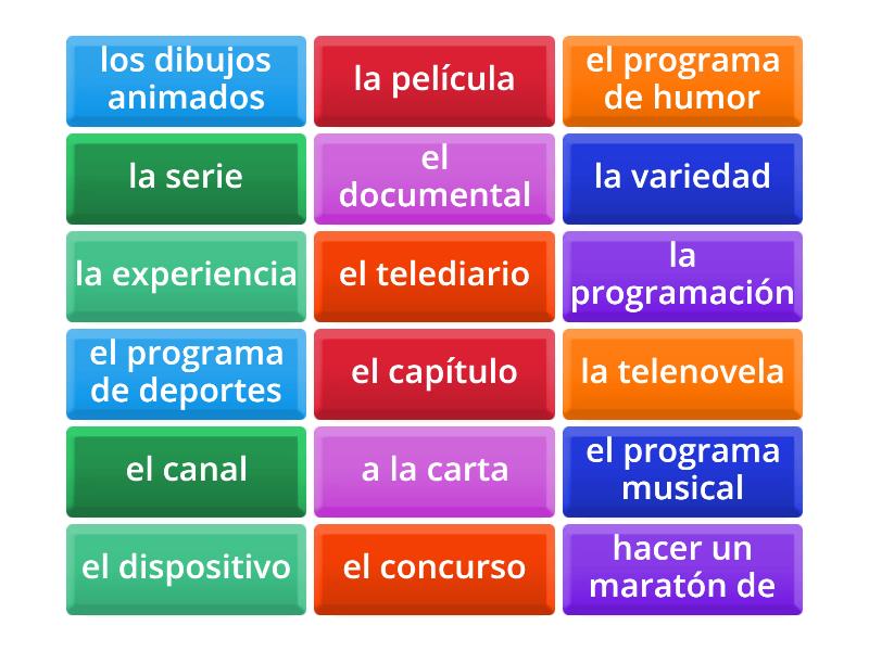JGF - Spanish - Claro 2 - 3.2 - ¿Qué ponen en la televisión? - Flip tiles