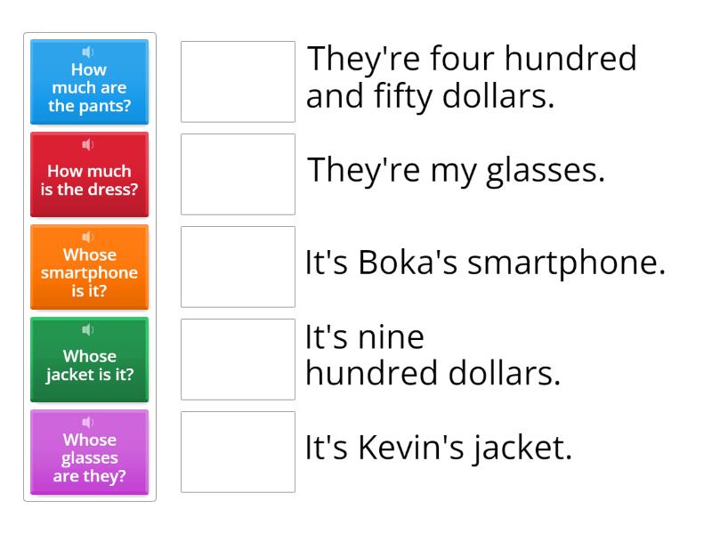 Wonder World B6 U.3-4 Sentence Matching - Match up