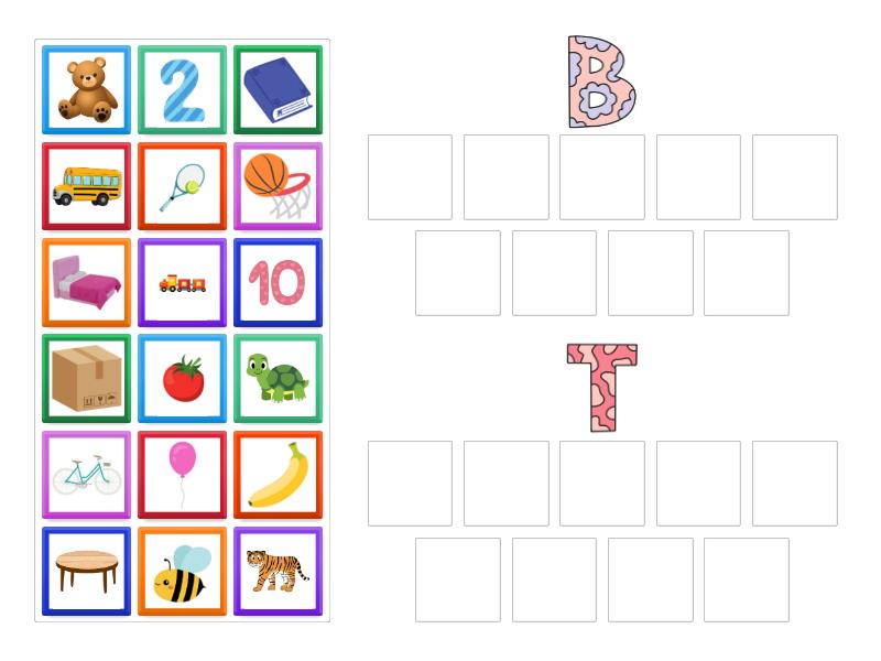 Letter B and T - Group sort