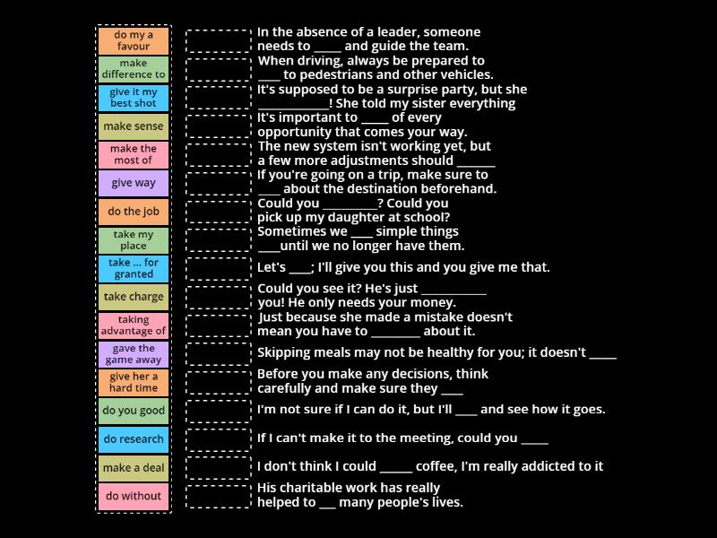7B vocabulary roadmap B2 - Match up