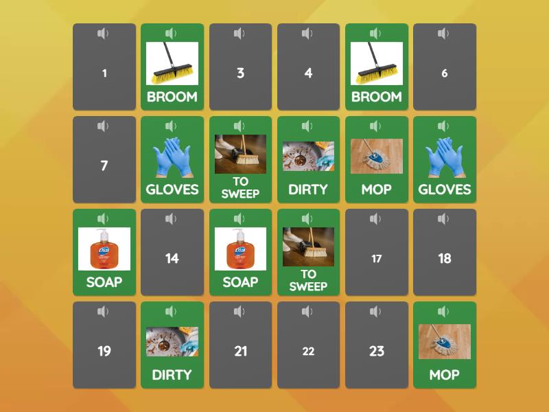 WARM UP - CLEANING - Matching pairs