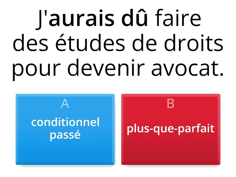 Conditionnel passé ou plus-que-parfait ? - Cuestionario