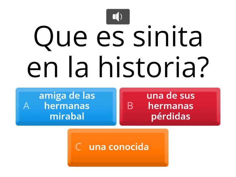 cuento en el tiempo de las mariposas - Quiz