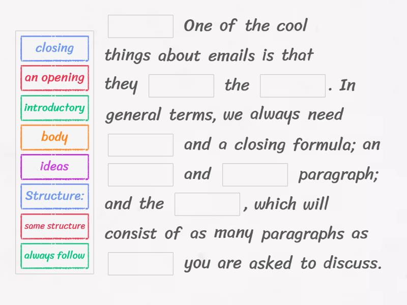 Characteristics of an informal email for First (FCE) Writing - Complete ...