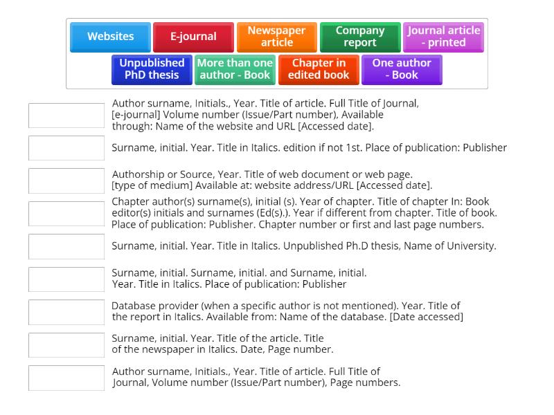 Match correctly. - Match up