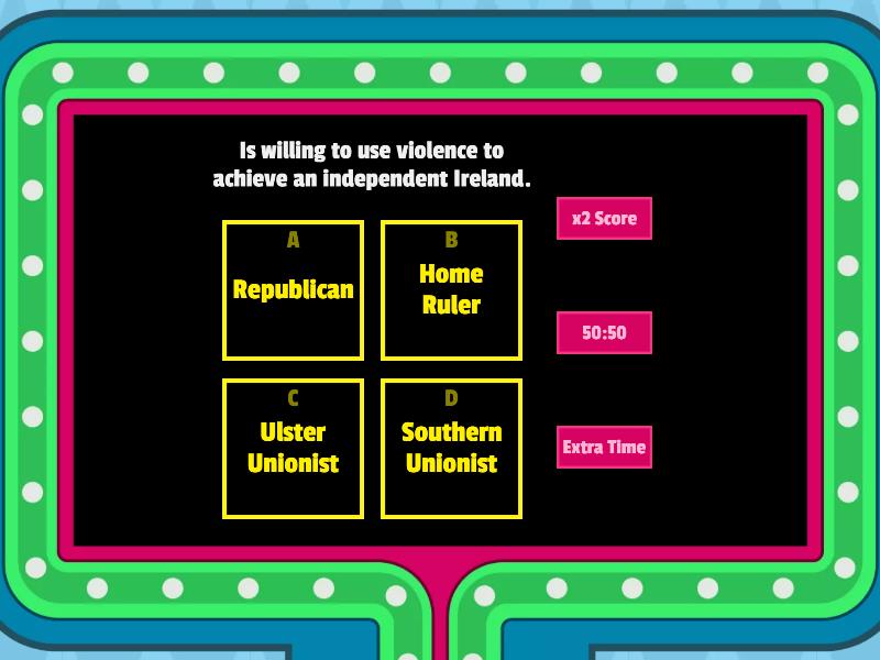 Political stances - Gameshow quiz