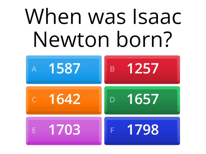 Isaac Newton - Quiz