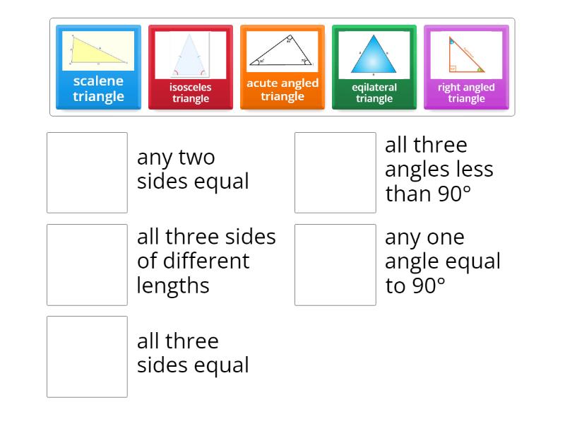 types of triangles - Match up