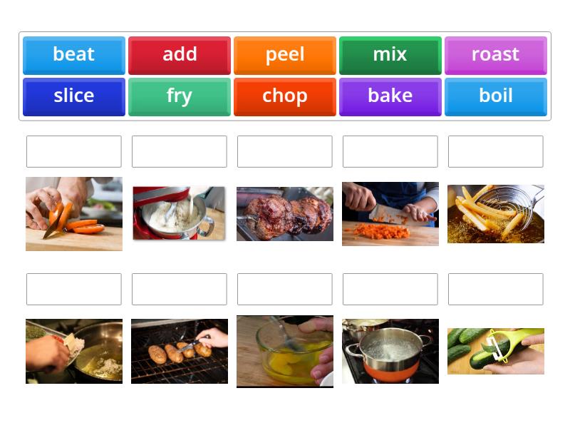 U6 vocab. cooking verbs - Match up