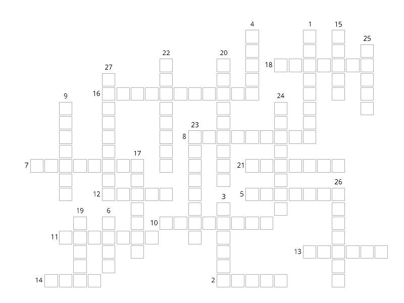 Mots croisés futur simple - Crossword