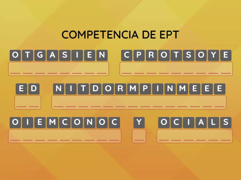 COMPETENCIA DE EPT - Anagrama