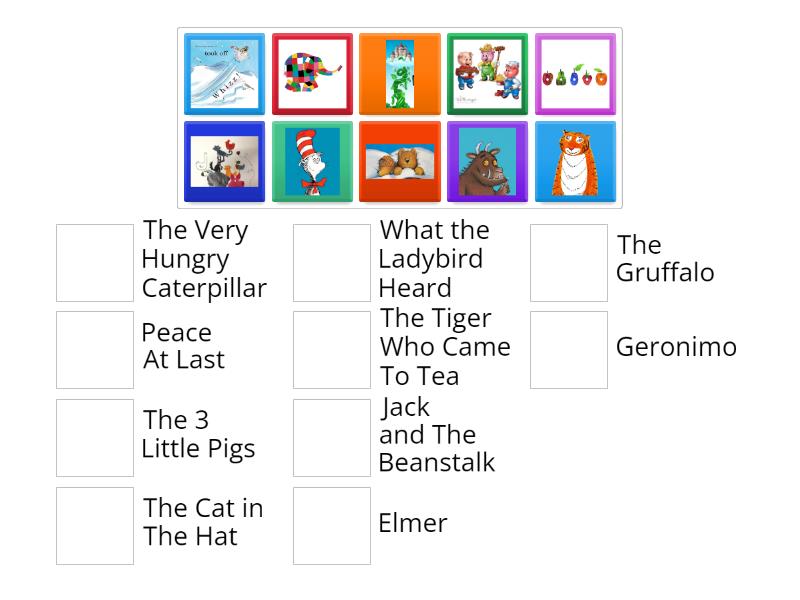 Year 1 World Book Day - Match up