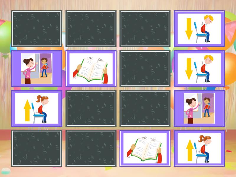 ACTION VERBS - Matching pairs