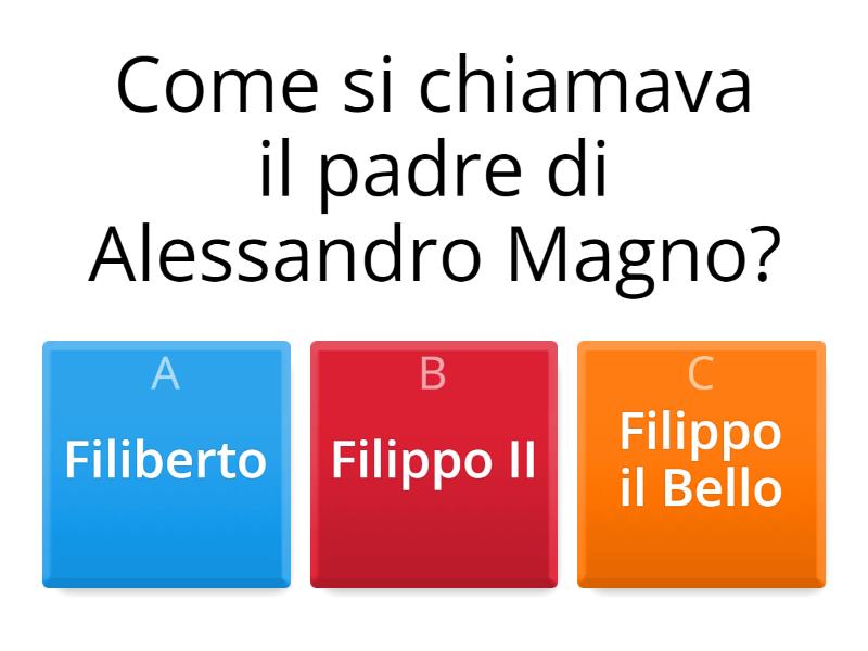 Verifica su Alessandro Magno - Quiz